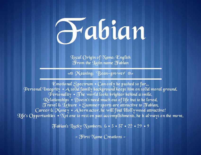Fabian | Names with meaning, Names, First names