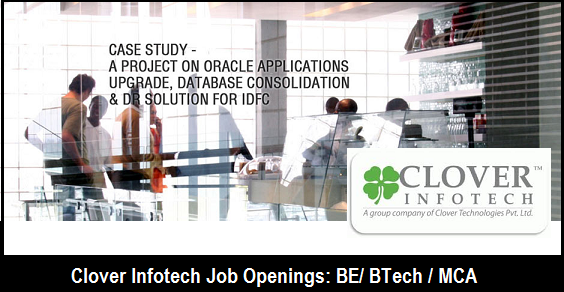 Clover Infotech Walkin Interview: BE/BTech/MCA: 20+ Openings ...