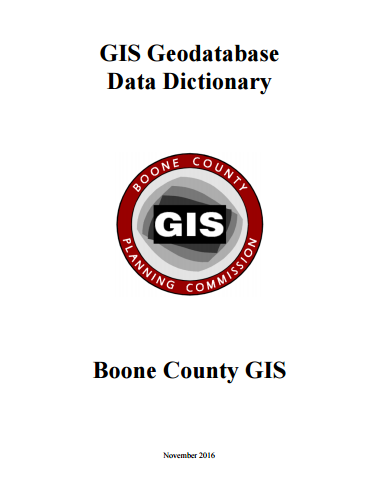 الجغرافيا : دراسات و أبحاث جغرافية: GIS Data Dictionary - Boone County ...