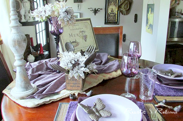 Purple Overload Tablescape | Rustic & Refined