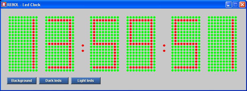 Rebol: LED clock