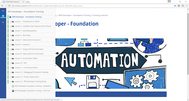 Graduated the RPA Developer - Foundation Training for UIPath