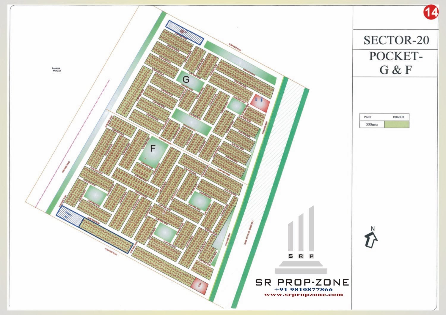 Layout Plan of Yamuna Expressway Sector- 20 Pocket- G & F HD Map