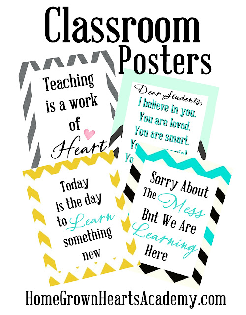 Home Grown Hearts Academy Homeschool Blog: Free Classroom Posters