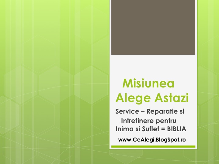 Misiunea Alege Astăzi: Post si Rugaciune - Misiunea Alege Astazi
