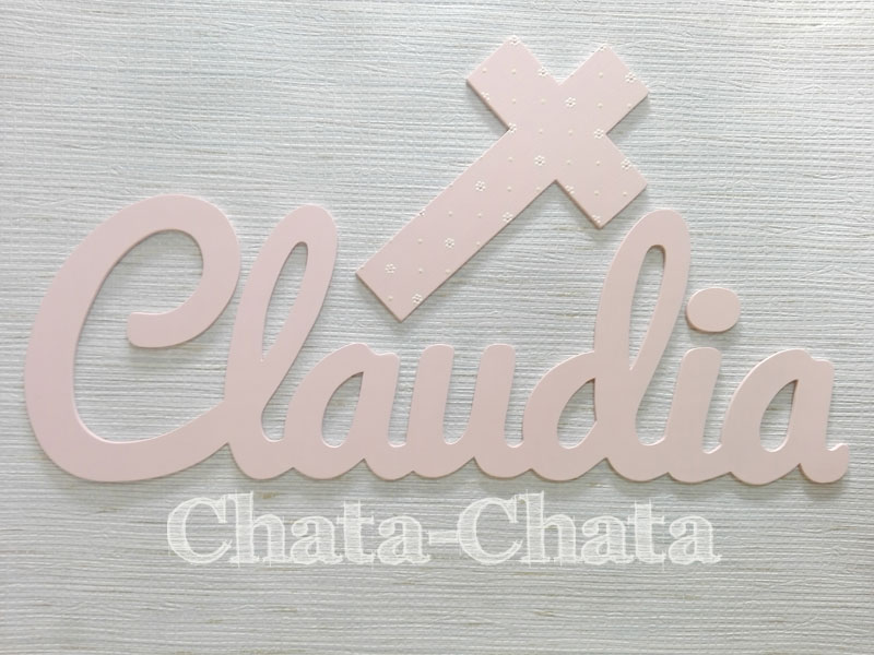 Chata-chata. Decoración infantil: LETRAS PARA "CLAUDIA" EN ROSA