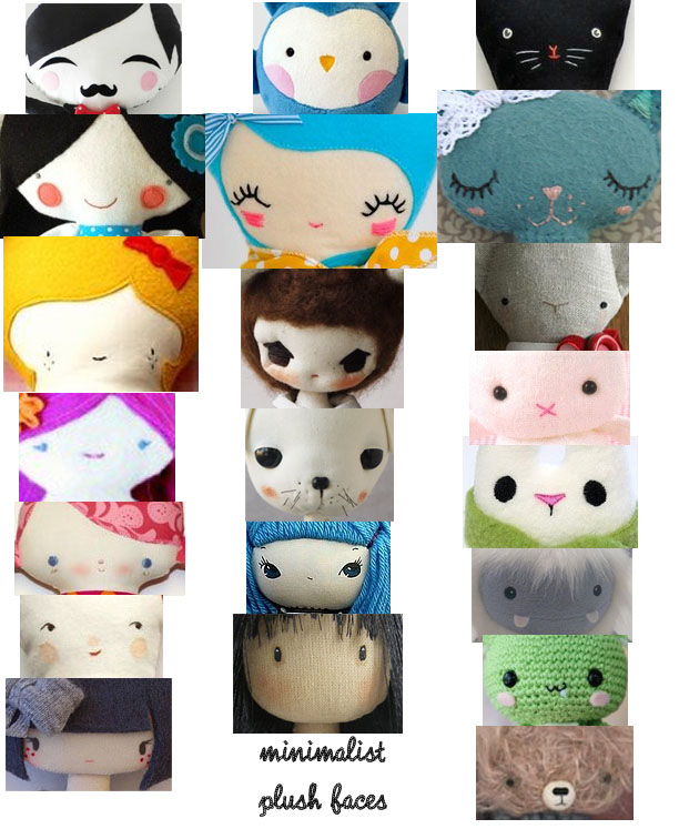 Quirky Artist Loft: Cute Simple Plush Faces