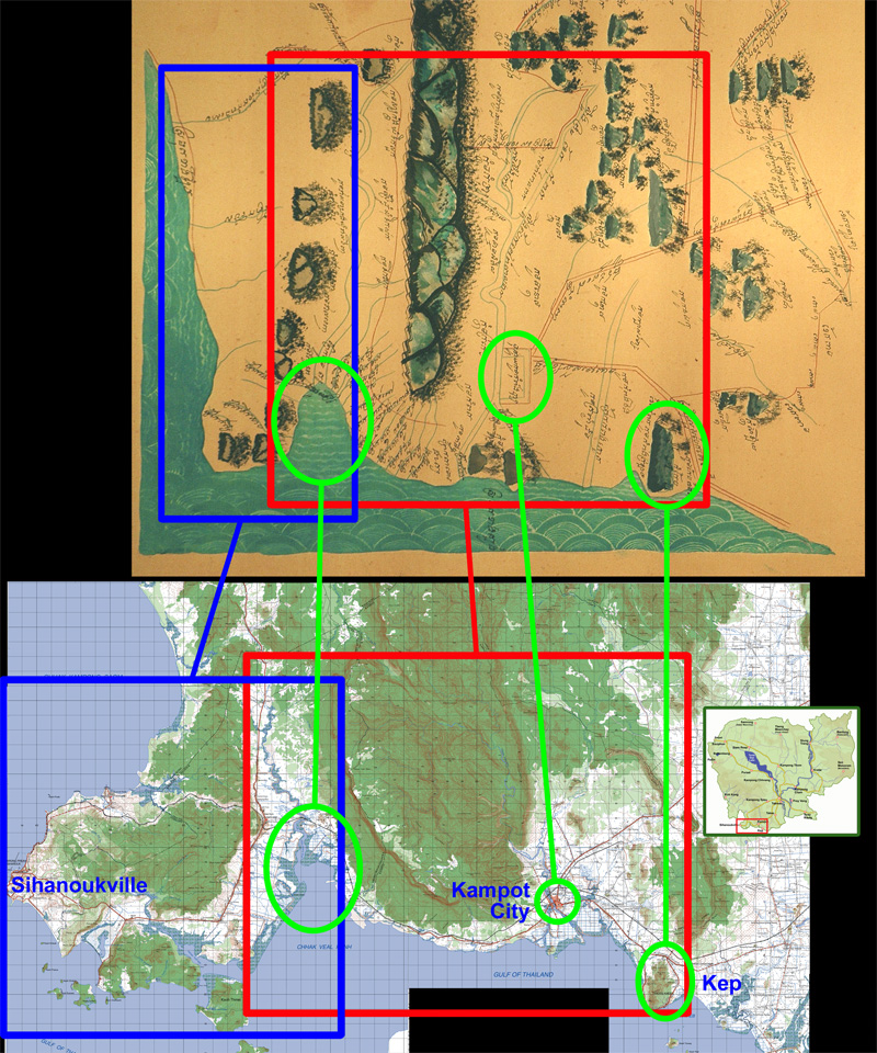 LTO Cambodia: Old Maps - Kampot