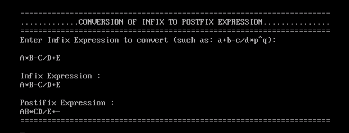 PROGRAM FROM INFIX TO POSTFIX EXPRESSION IN C++ - Narendra Aliani