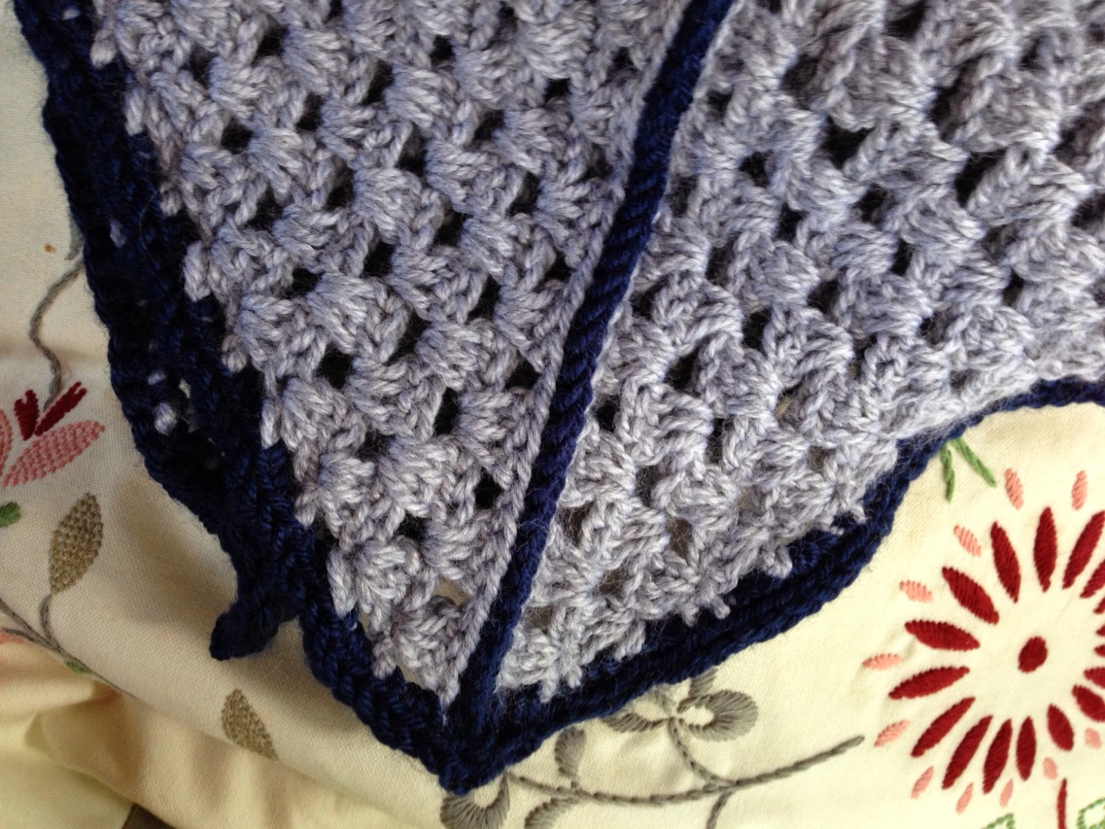 The Prehistoric Medium: Diagonal 'Granny Square' Baby Blanket