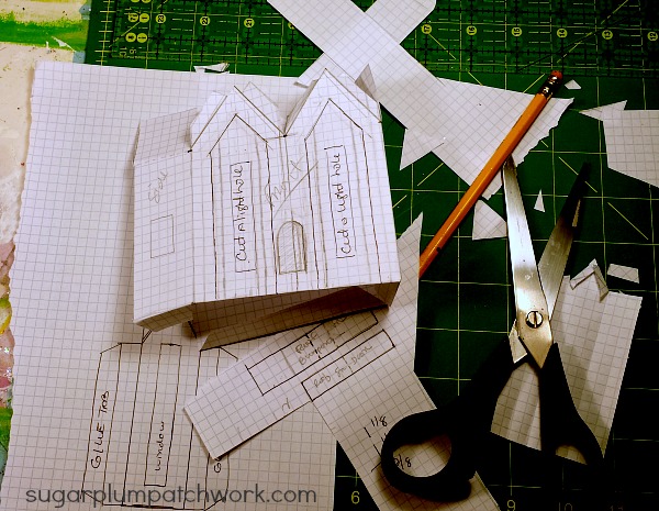 Sugarplum Patchwork: Pink and Red Glitter House