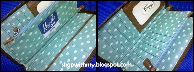 :: Shop With MY ::: Fossil | Key Per Zip Clutch | Navy Blue