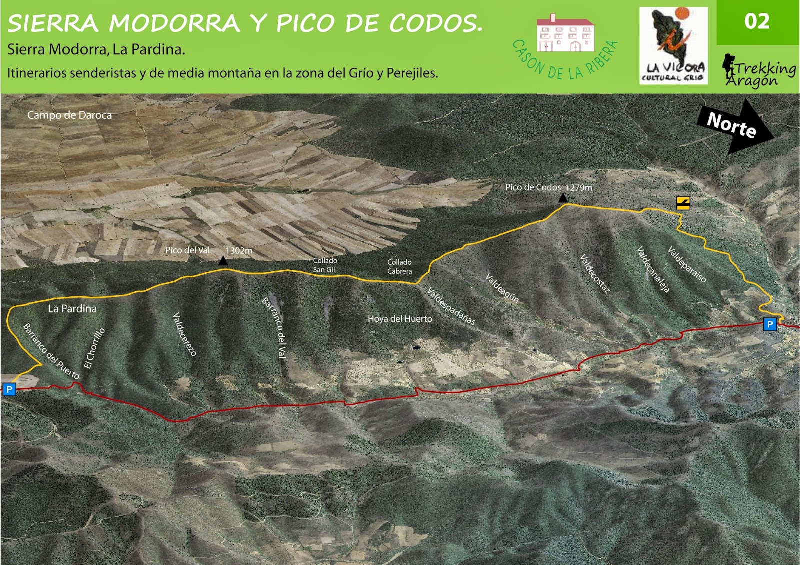 RUTAS Y SENDEROS: Sierra Modorra y Pico de Codos. La Pardina.