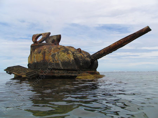 The submerged Sherman tanks of Saipan – WW2Wrecks.com