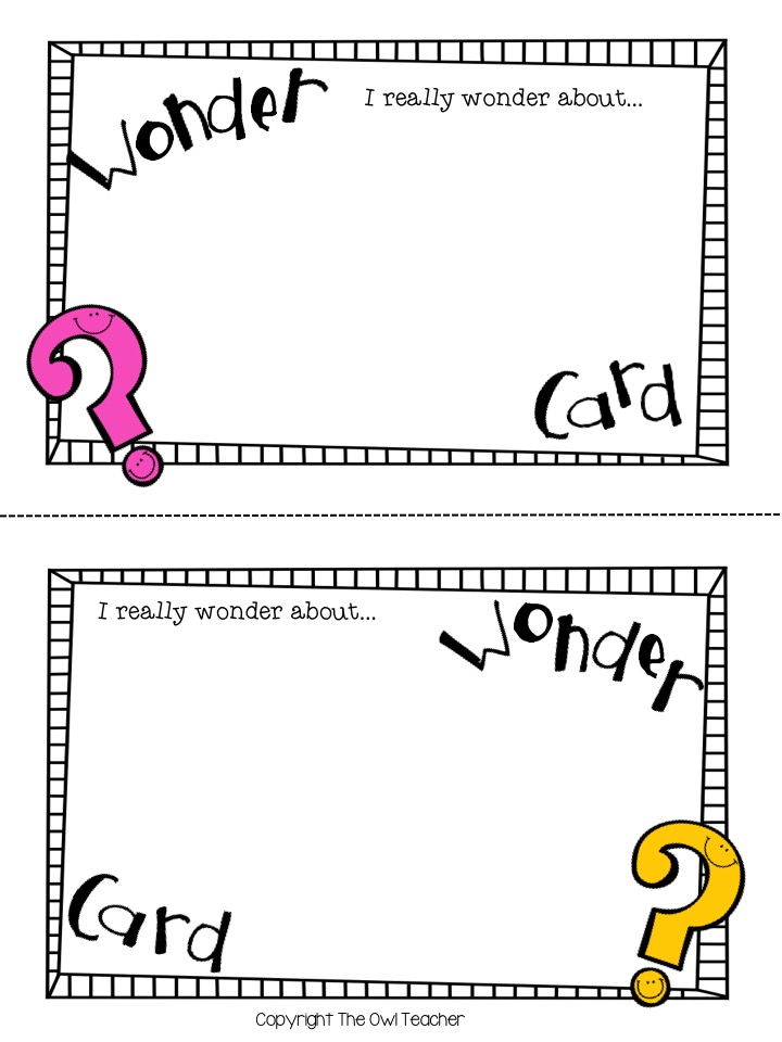 Classroom Freebies Too: What do you wonder?