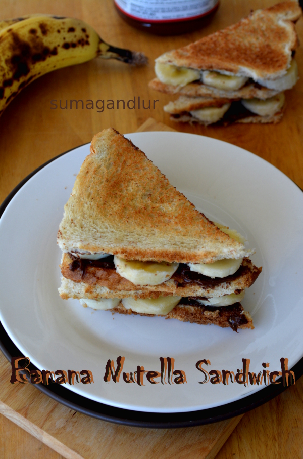 Veggie Platter: Banana - Nutella Sandwich