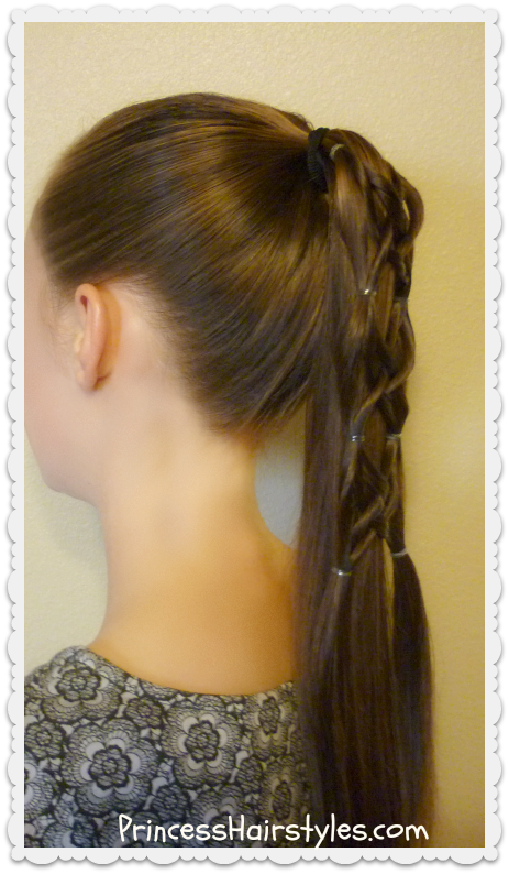 Criss Cross Woven Ponytail Hairstyle | Hairstyles For Girls - Princess ...