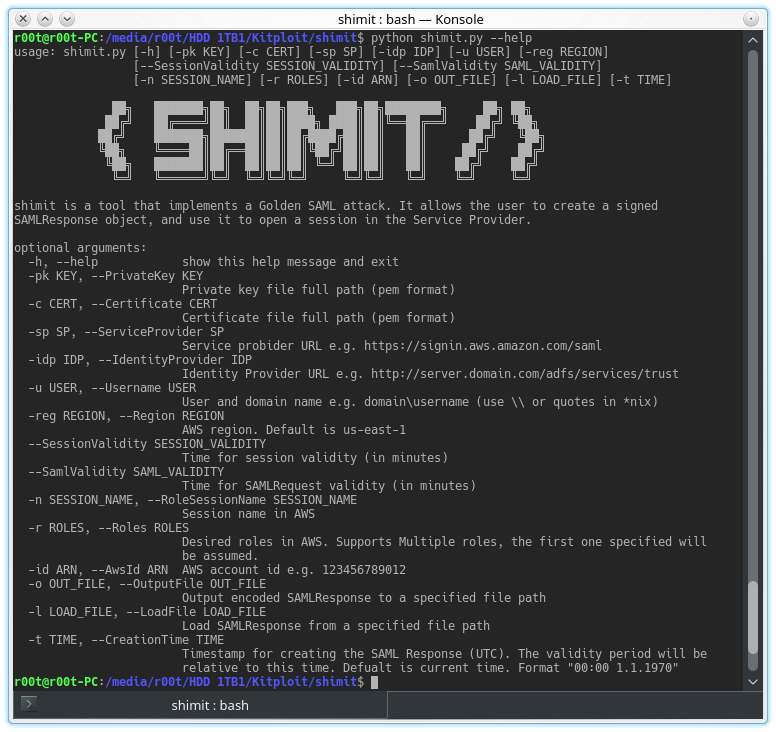shimit - A tool that implements the Golden SAML attack