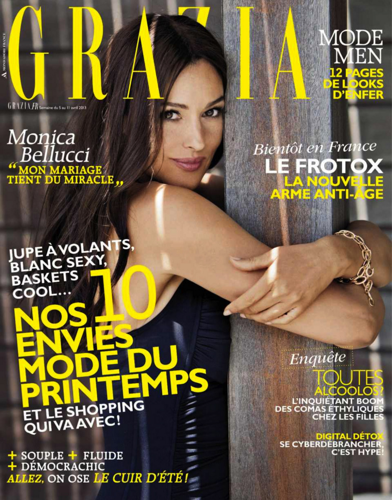 Smartologie: Monica Bellucci for Grazia France April 2013