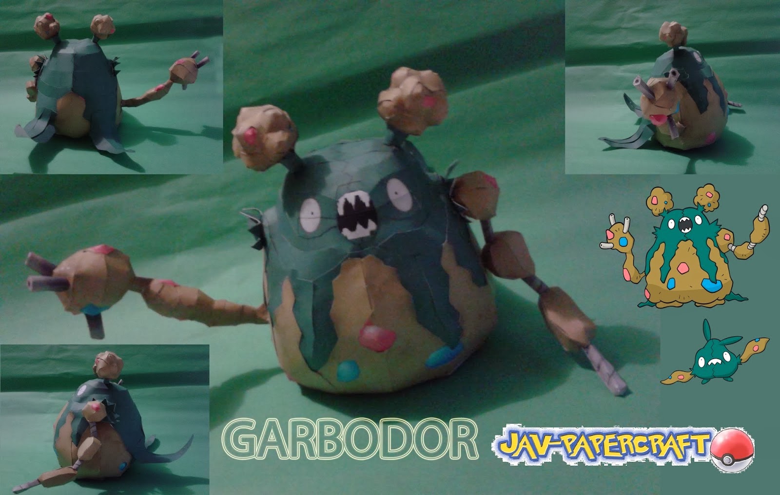 Papercraft Pokemon Garbodor ~ Papercraftsparati | Todos los Papercrafts ...