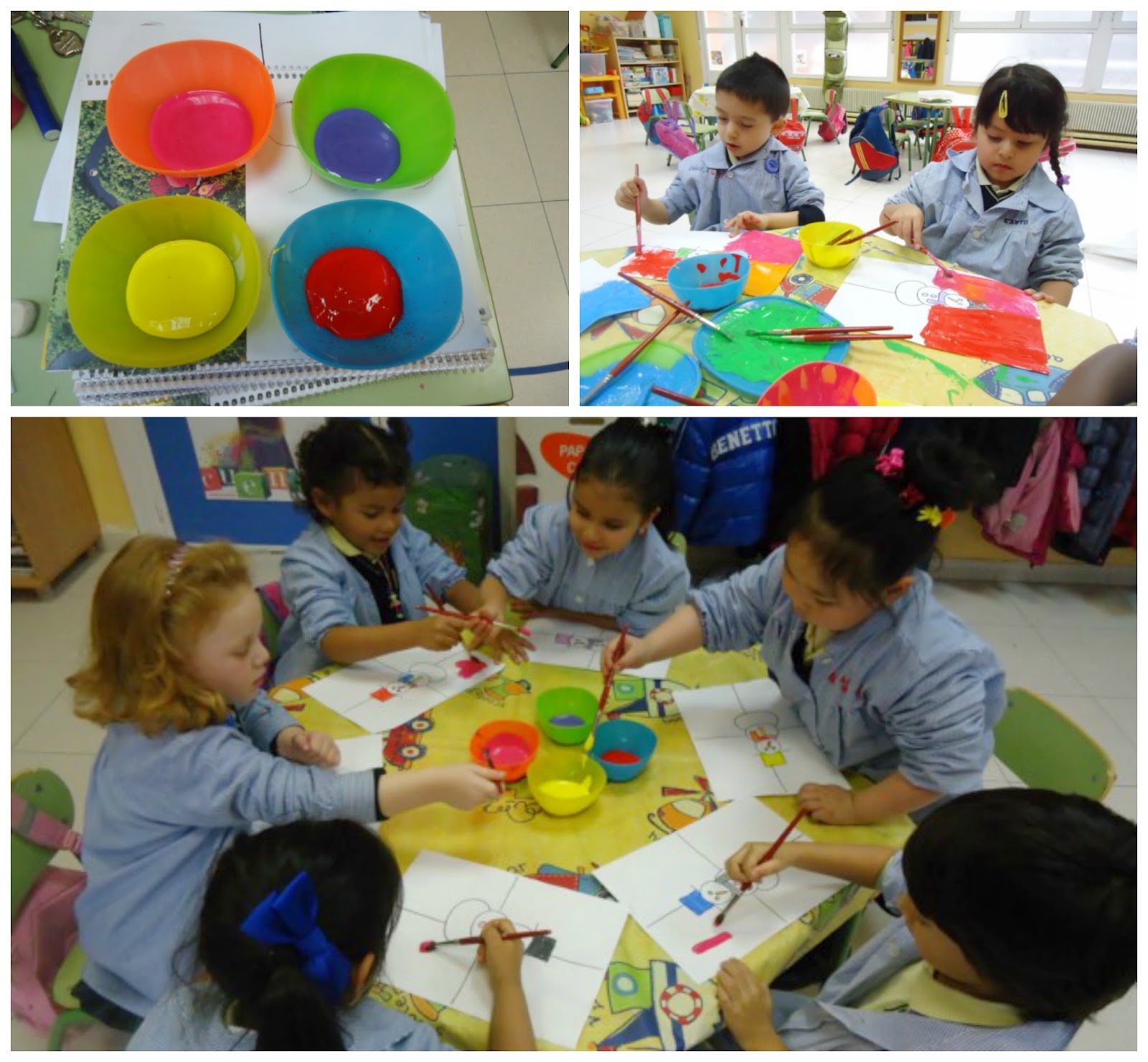 UNA VENTANA ABIERTA A NUESTRO MUNDO: Muñecos de nieve de colores por 2º E