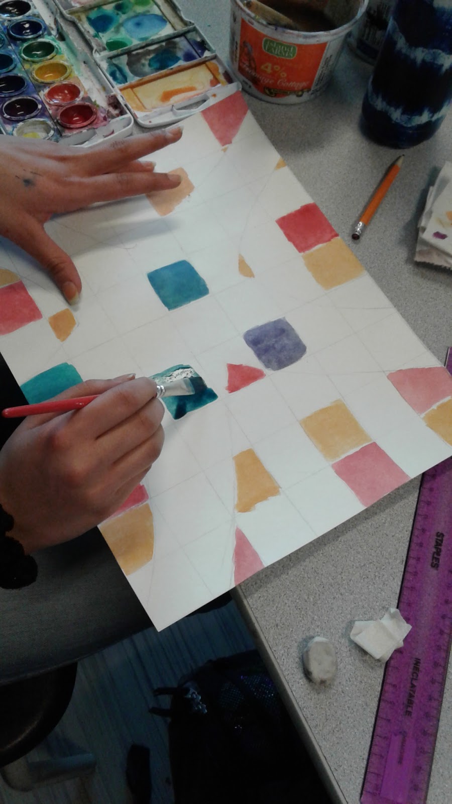 a faithful attempt: Watercolour Grid Paintings