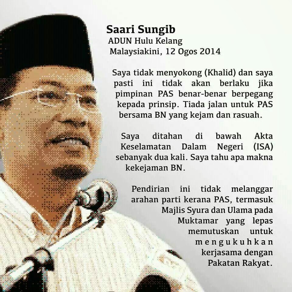 Hadir untuk tolak Khalid, bukan sokong Wan Azizah - Saari