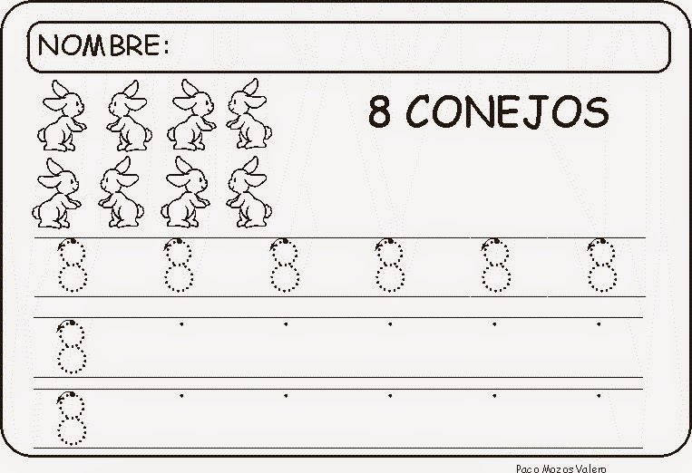 NUESTRO PEQUEÑO RINCÓN: EL NÚMERO 8