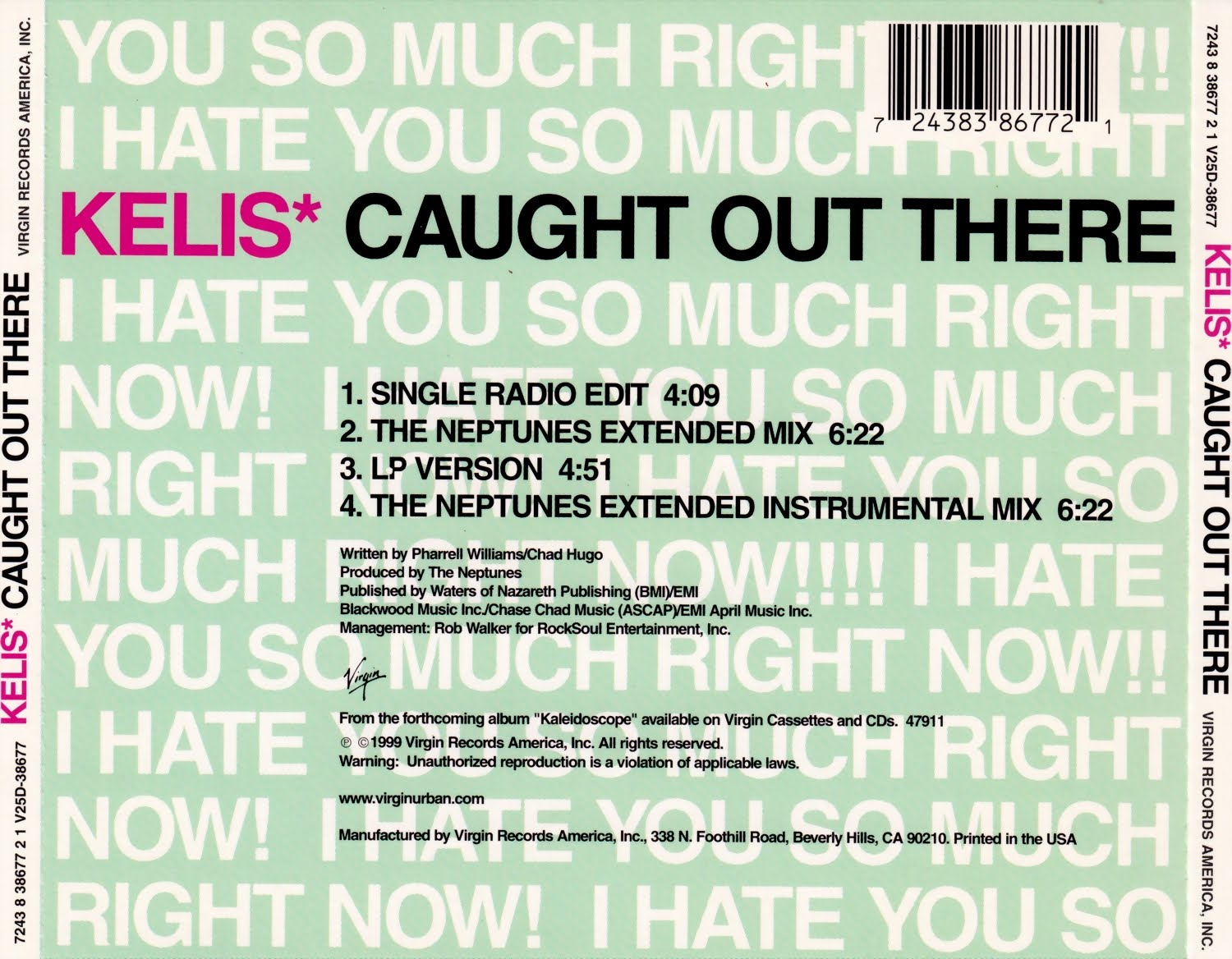 highest level of music: Kelis - Caught Out There-CDS-1999