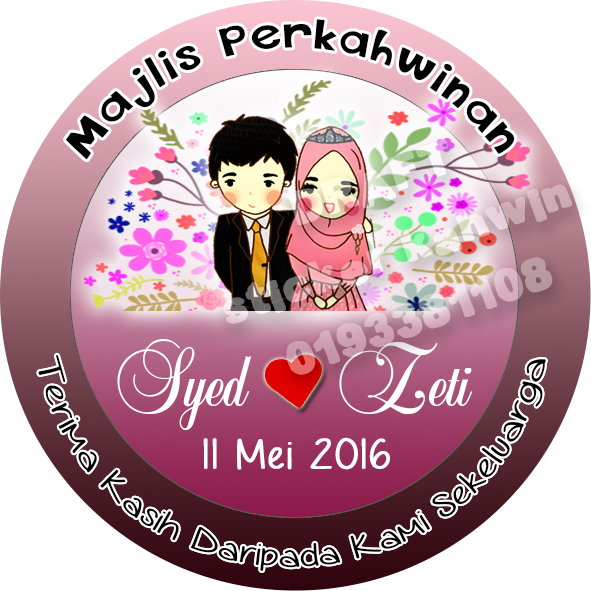 Sticker Produk Dan Majlis: Sticker Kahwin ( Updated )