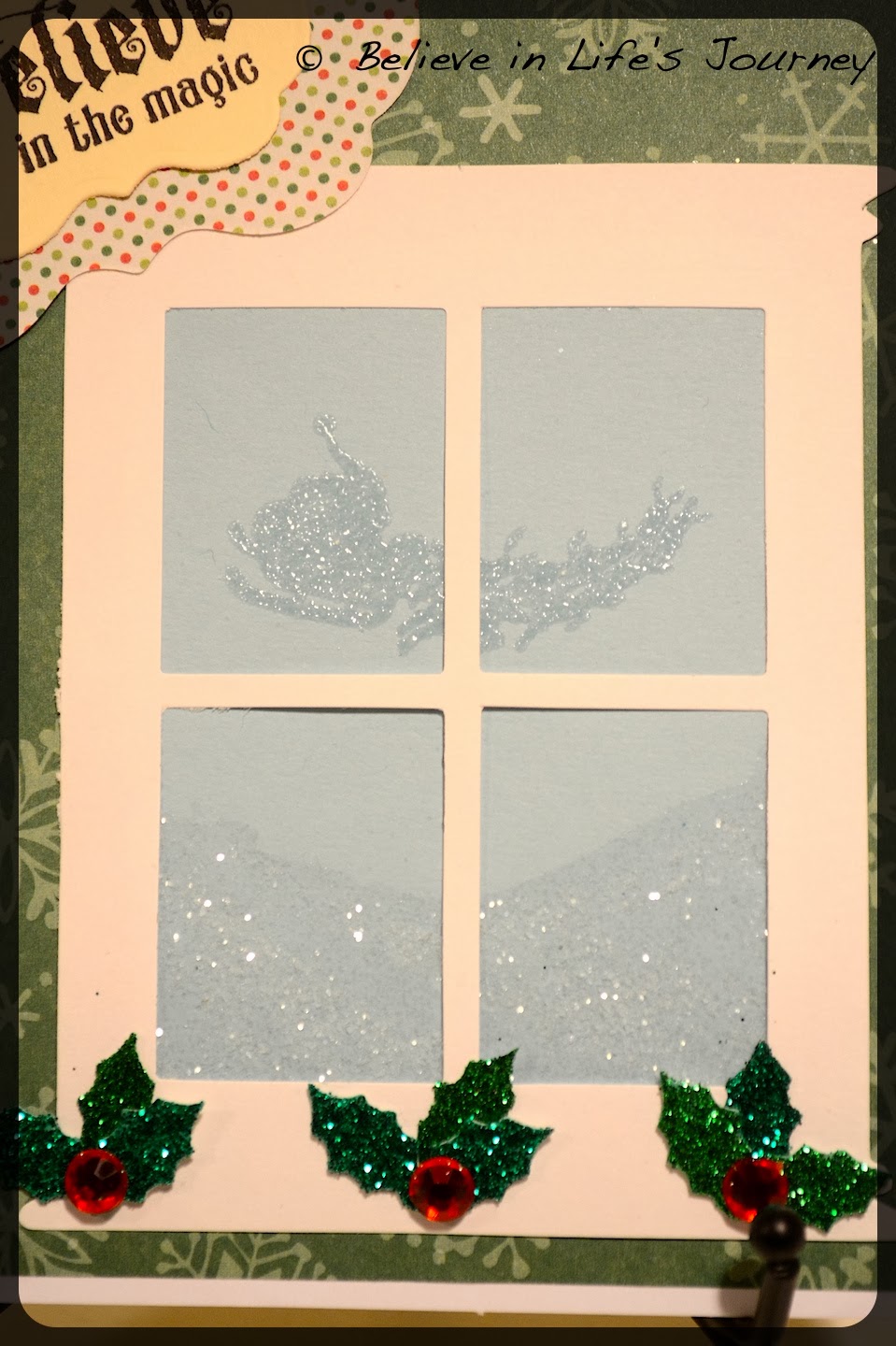 Believe in Life's Journey: Believe Window Pane Christmas Card