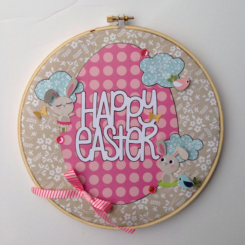 Scrapping with Christine: Easter Decor - Altered Embroidery Hoop Tutorial