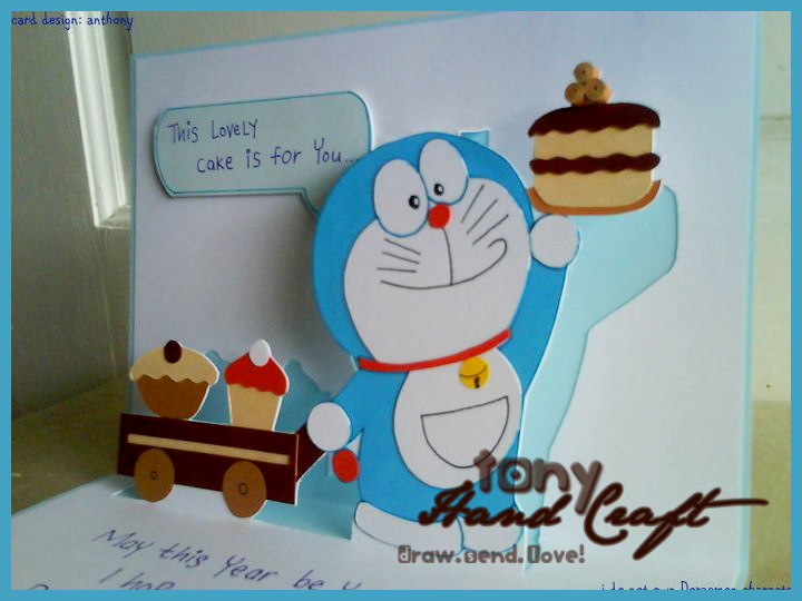 Tony.Hand.Craft: Specially Requested and Made : Doraemon Birthday Card ...