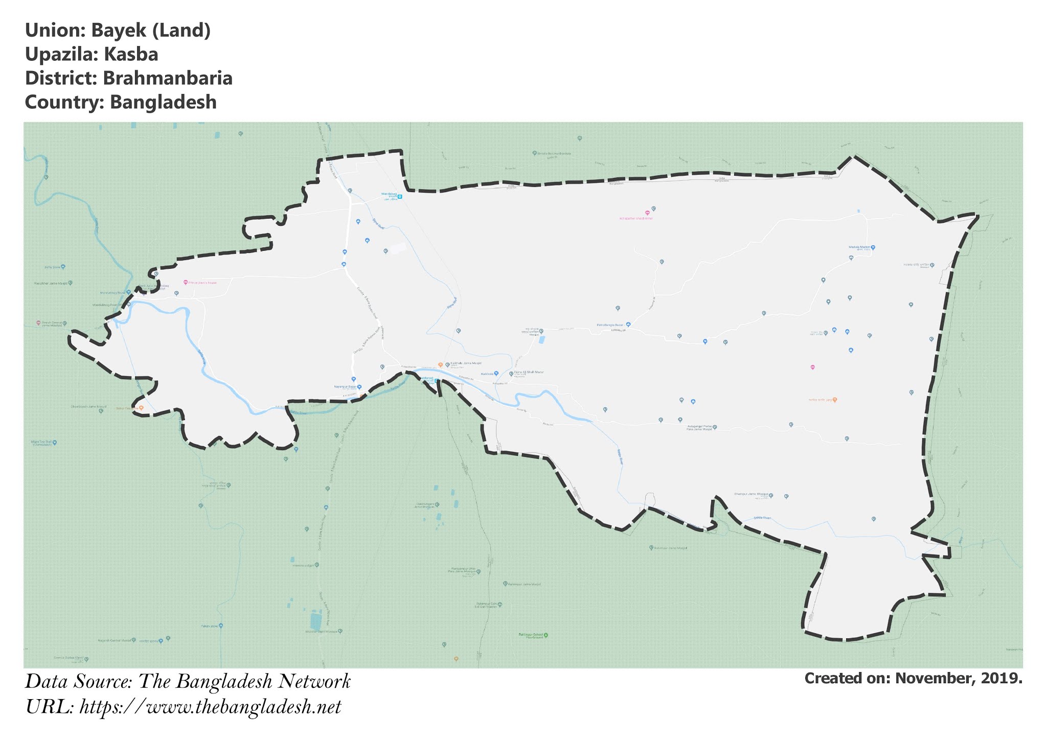 Bayek Union, Brahmanbaria