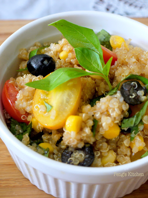 Peng's Kitchen: Mediterranean Baked Fish & Quinoa Salad