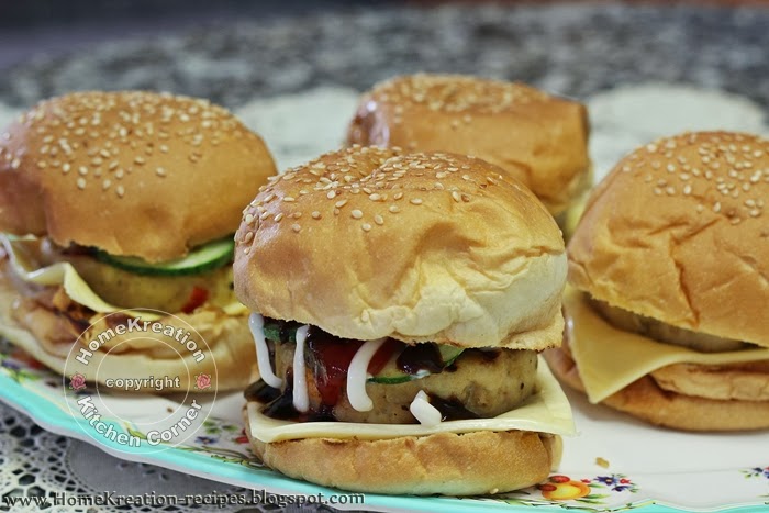 HomeKreation - Kitchen Corner: Homemade Chicken Burger (Burger Ayam)