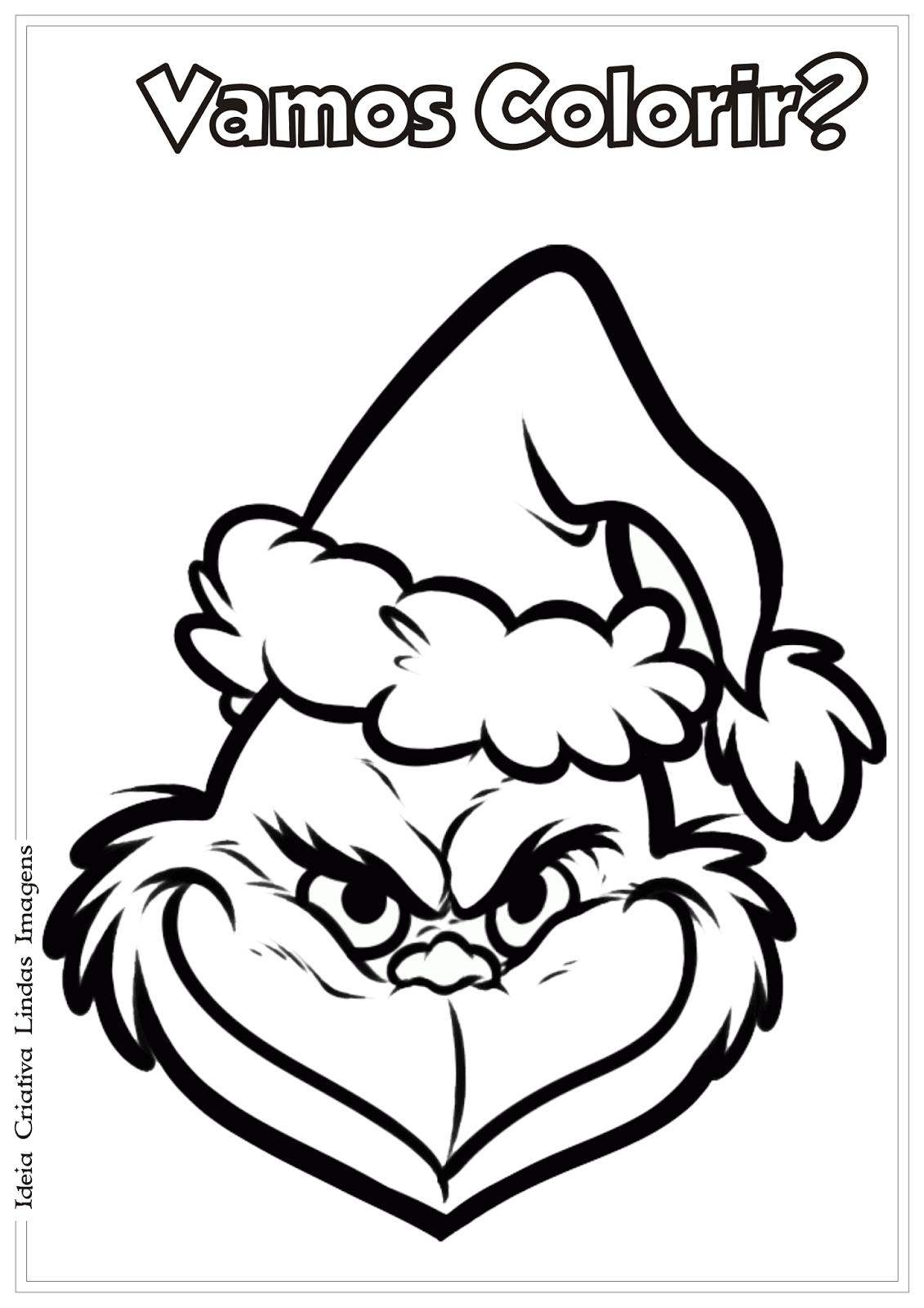 O Grinch desenho de Natal para colorir