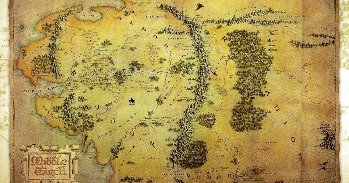 My Favorite Postcards: A Map of J.R.R. Tolkien's Middle Earth