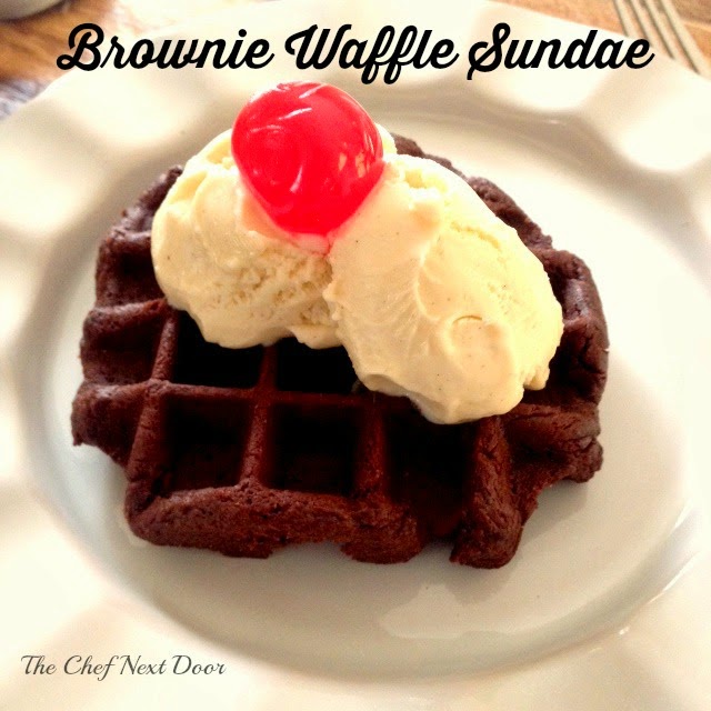 Brownie Waffle Sundae