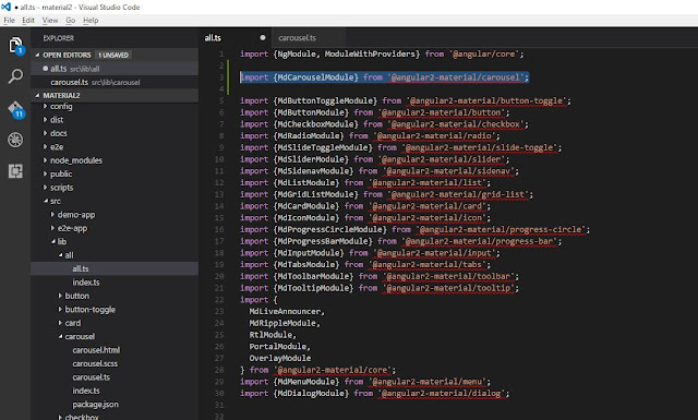 Explore Sitecore: carousel with angular material 2