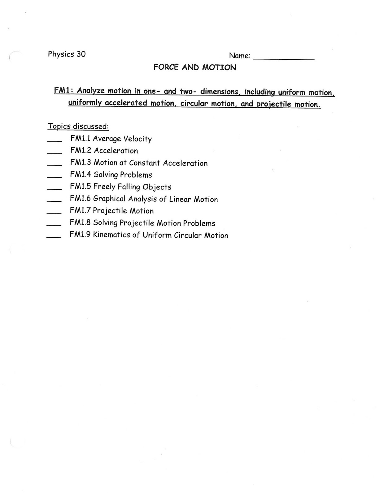Mr. Kasprick's Physics 30 Class: FM1: Analyze motion in one- and two ...