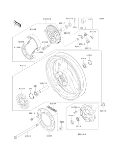 Kawasaki ER5 Part Diagrams: Rear Hub