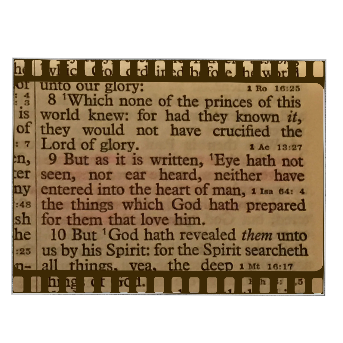 Framed Bible Verses From Antique Bible