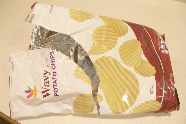 Open Potato Chip Bag