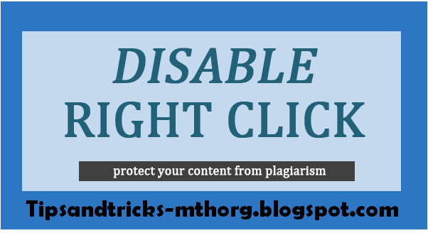 How To Disable Right Click On Blogger Stop Copy Paste