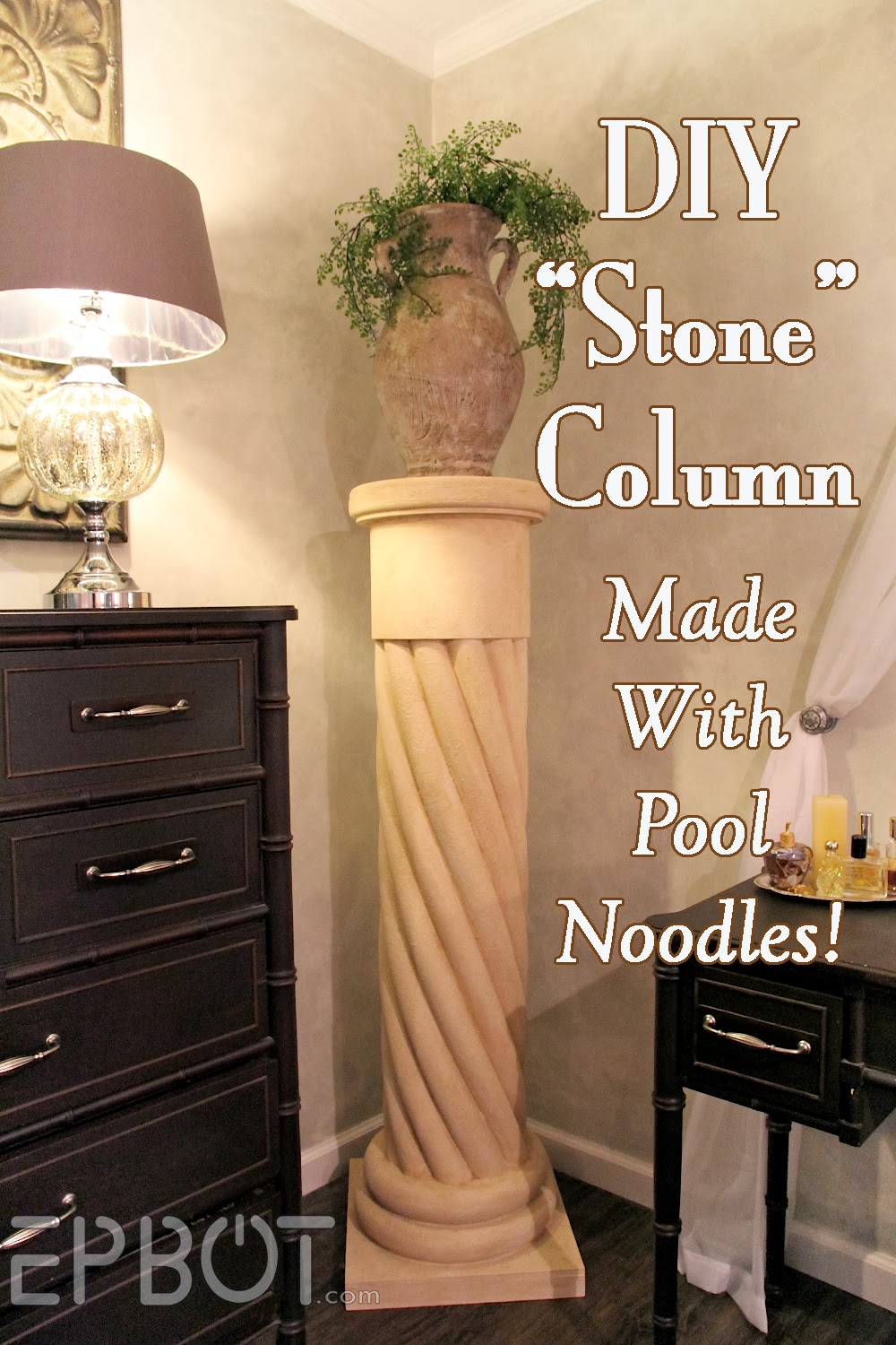 EPBOT: Make Your Own "Stone" Decorative Column... With Pool Noodles!
