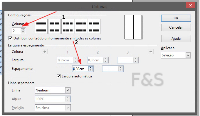 Ferramentas And Serviços Web [ Openoffice Writer ] Colunas Como Dividir Texto Em Colunas