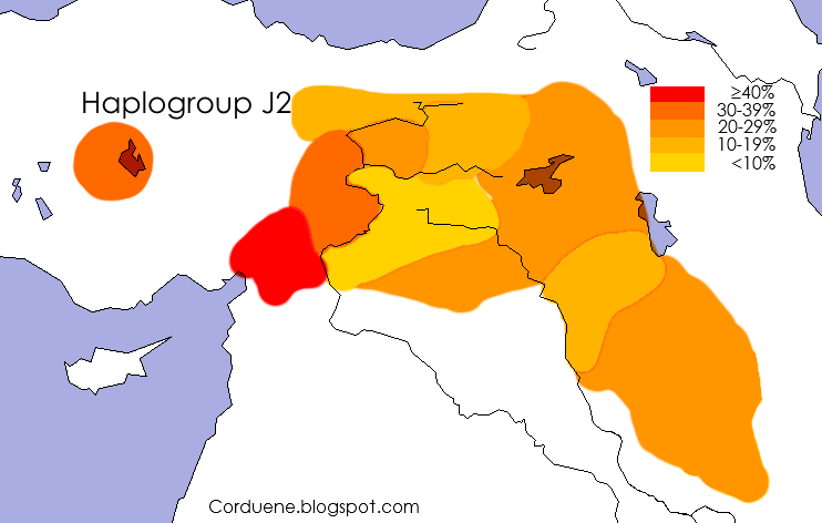 Corduene: Kurdish Y-DNA Haplogroups Frequencies by Regions