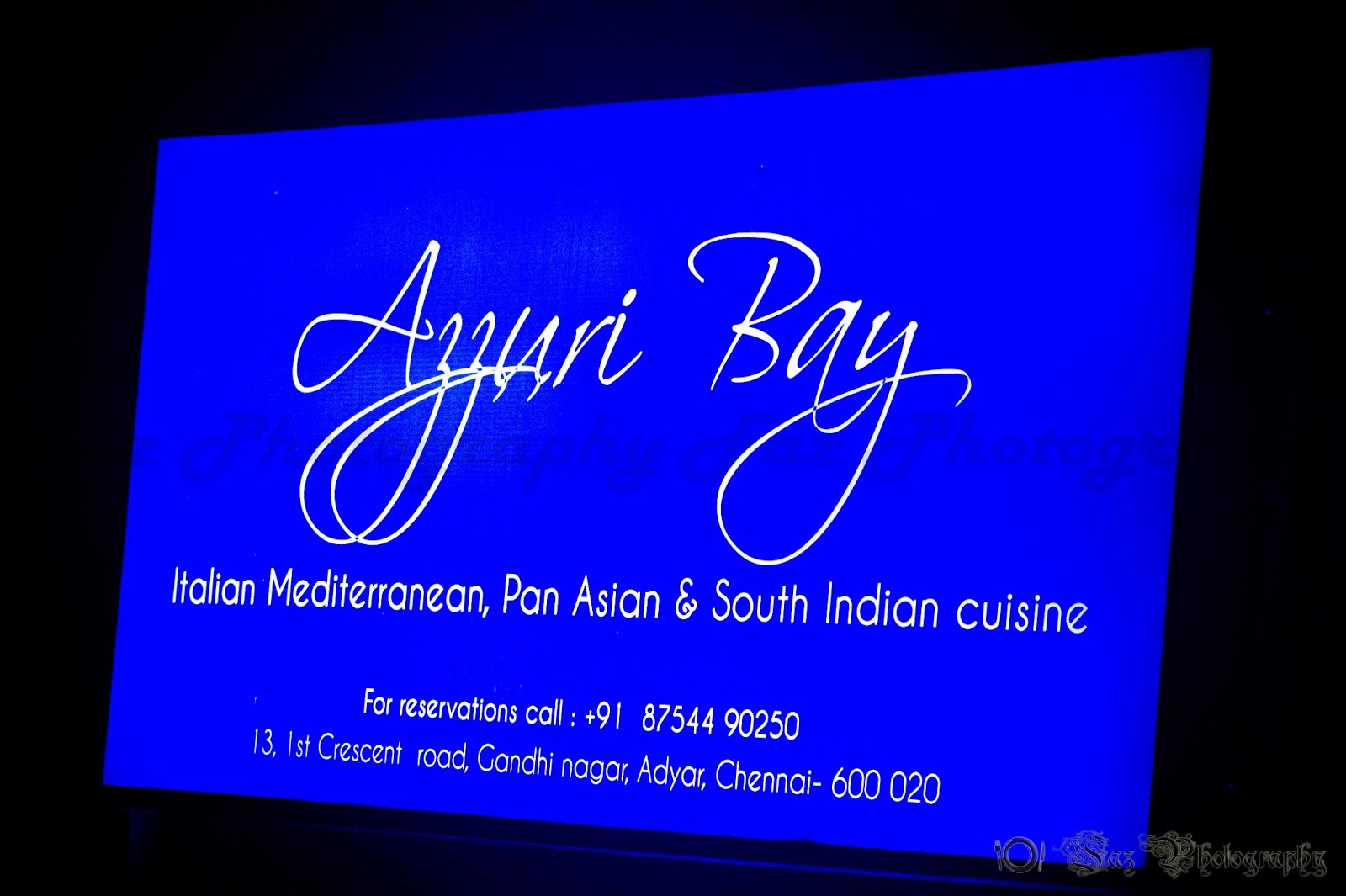 Azzuri Bay - Adyar *A CFG Feature* ~ Chennai Food Blog - Restaurant ...