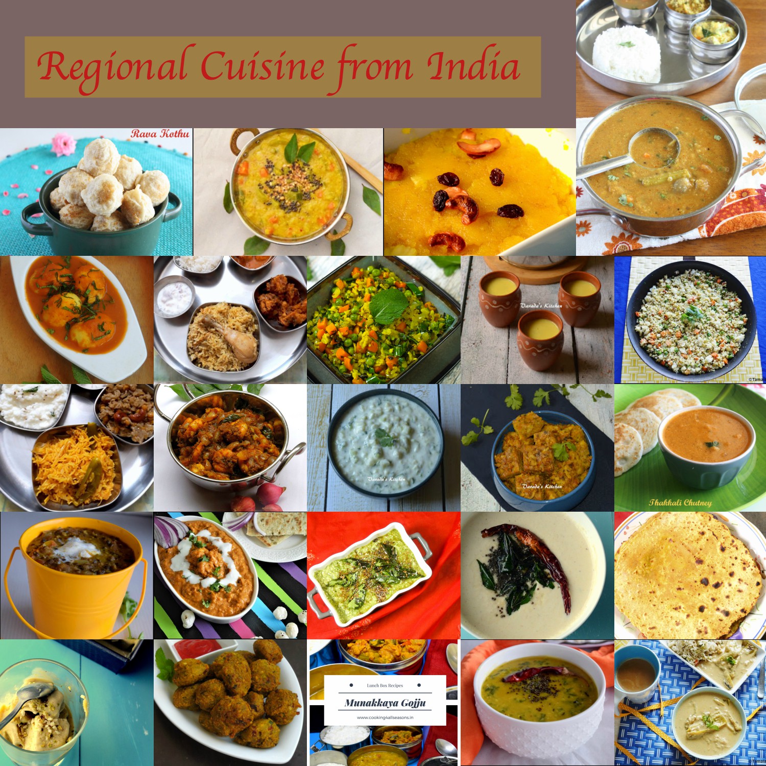 Sandhiya's Cookbook: Roundup for Regional Cuisine from India